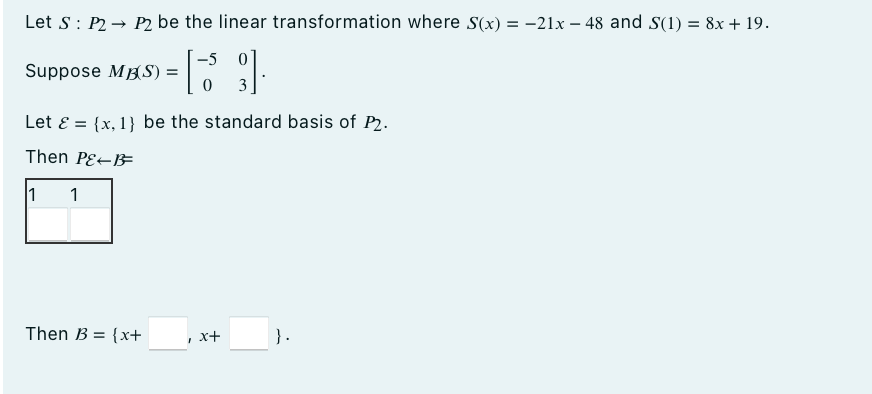 Solved Let S:P2→P2 be the linear transformation where | Chegg.com