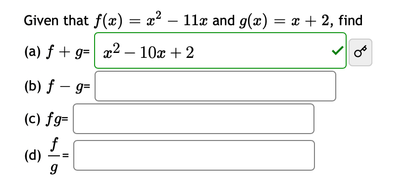 Solved 2 Given that f(x) = x² – 11x and g(x) = x + 2, find | Chegg.com