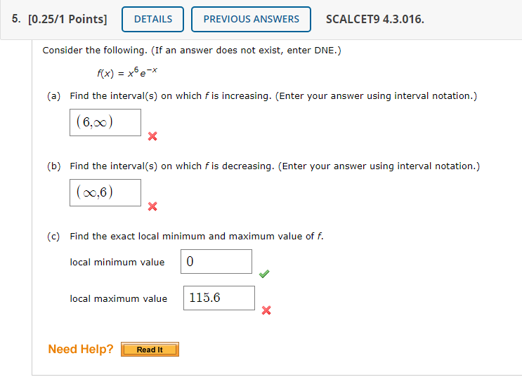 Solved 5. [0.25/1 Points) DETAILS PREVIOUS ANSWERS SCALCET9 | Chegg.com Solved 5. [0.25/1 Points) DETAILS PREVIOUS ANSWERS SCALCET9 | Chegg.com
