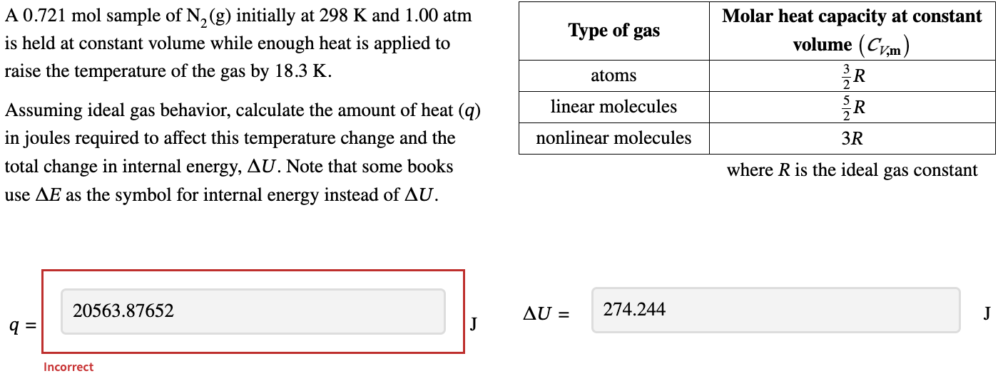 Solved A 0.721 mol sample of N2( g) initially at 298 K and | Chegg.com