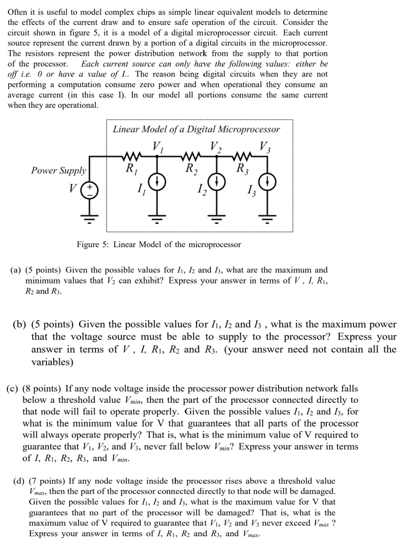 Solved Often it is useful to model complex chips as simple | Chegg.com