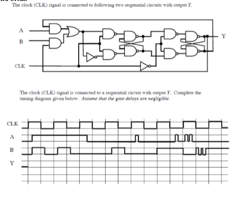 Solved The clock (CLK) signal is connected to following two | Chegg.com