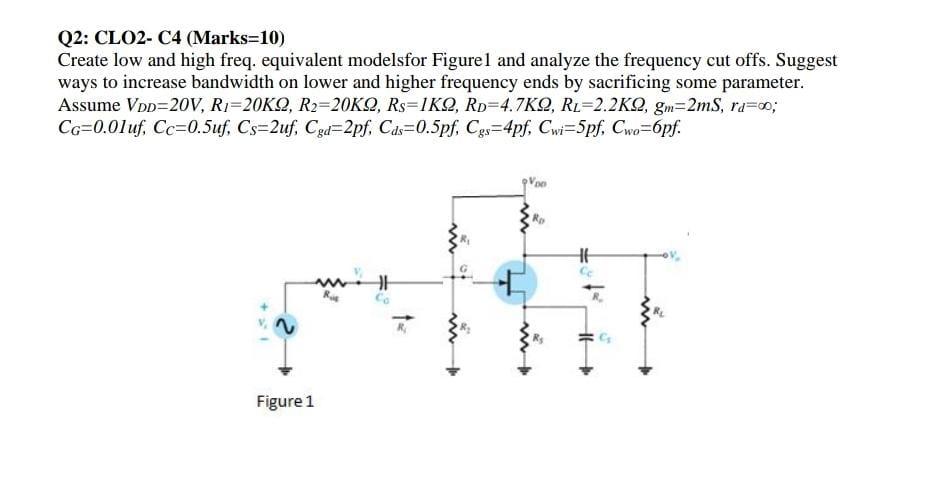 Solved Q2: CLO2- C4 (Marks=10) Create low and high freq. | Chegg.com