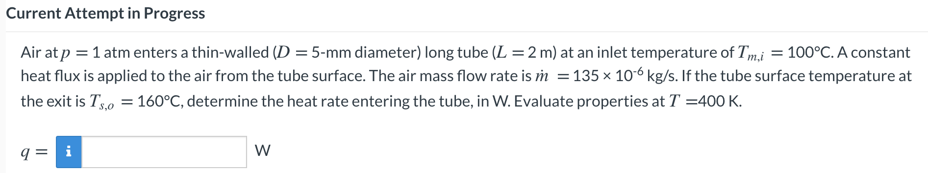Solved Current Attempt in Progress Air atp = 1 atm enters a | Chegg.com