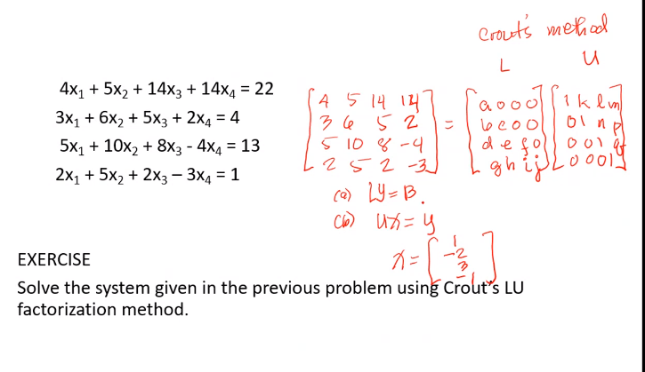 Solved crouts method u - 1 k l ml oln 00 = de fol ghig | Chegg.com