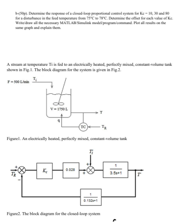 Solved Y = ﻿soa Lhak For a set point change from wore to | Chegg.com