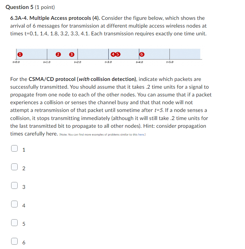 Solved Question 5 (1 ﻿point)6.3A-4. ﻿Multiple Access | Chegg.com