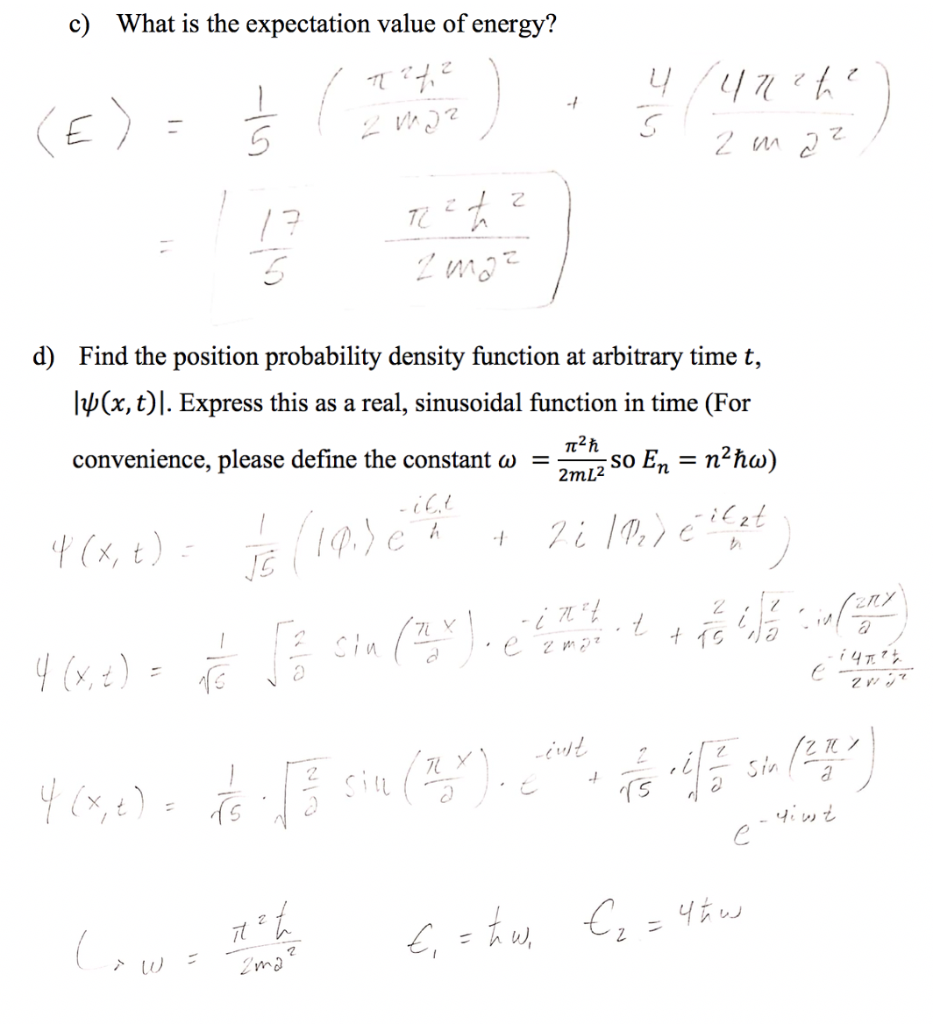 Solved Hello, I need help with a problem for my Quantum | Chegg.com