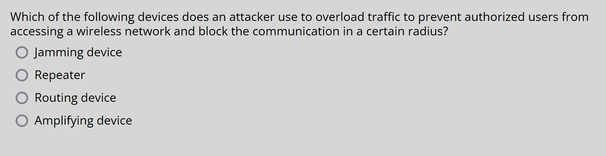 Solved Which of the following devices does an attacker use | Chegg.com