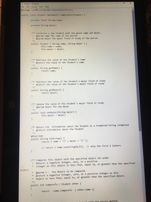 For this project you will develop methods to | Chegg.com