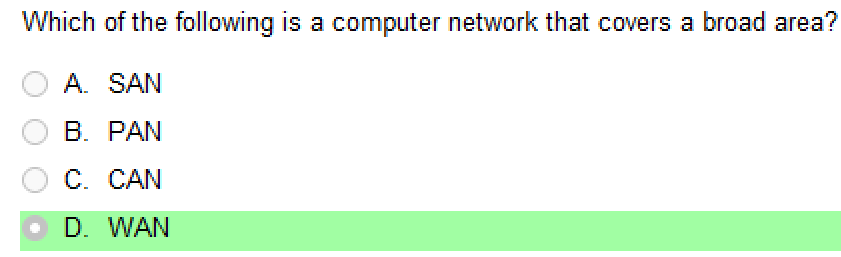 Solved Which of the following is a computer network that | Chegg.com
