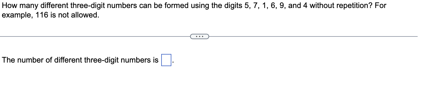 Solved How many different three-digit numbers can be formed | Chegg.com
