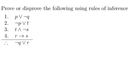 Solved Prove or disprove the following using rules of | Chegg.com