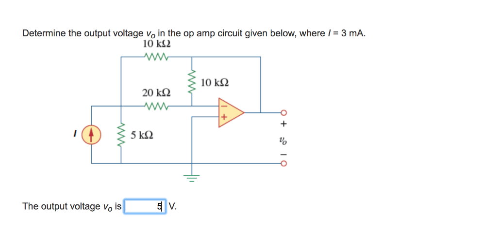 Solved Determine the output voltage vo in the op amp circuit | Chegg.com