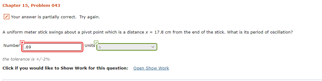 Solved Chapter 15, Problem 043 Your answer is partially | Chegg.com