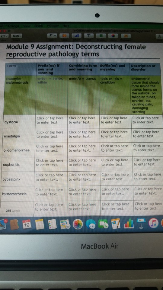 Solved Module 9 Assignment: Deconstructing female | Chegg.com