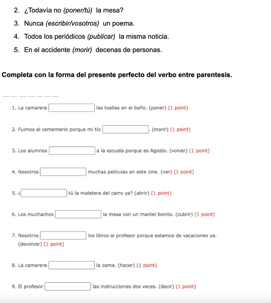 Jerbos regulares. Conjuga los verbos entre paréntesis | Chegg.com