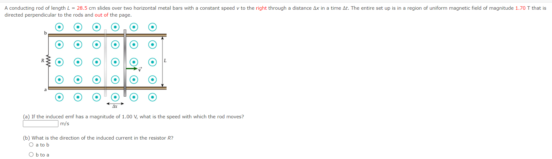 Solved directed perpe(a) ﻿If the induced emf has a magnitude | Chegg.com