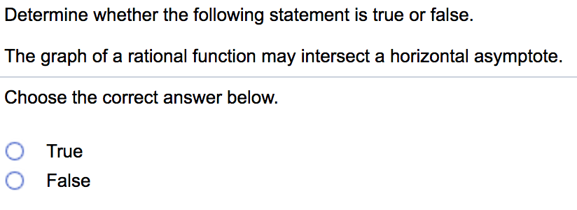 Solved Determine whether the following statement is true or | Chegg.com