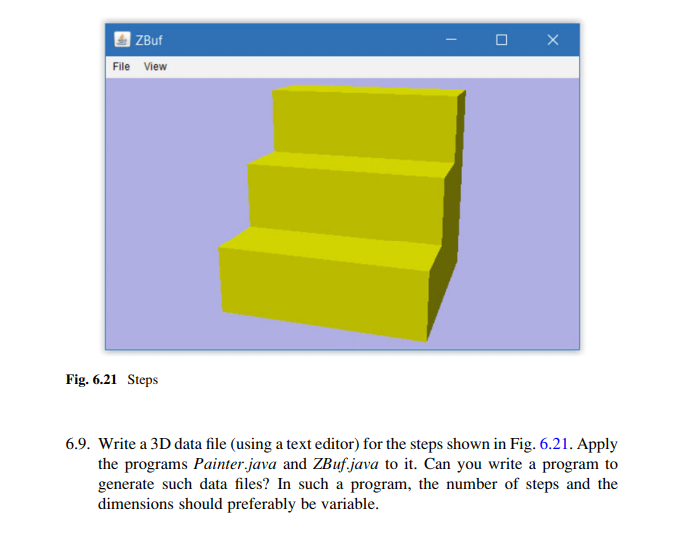 ZBuf File View Fig. 6.21 Steps 6.9. Write a 3D data | Chegg.com