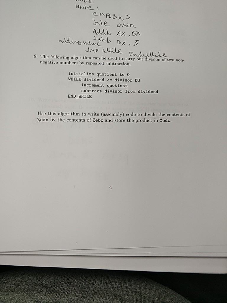 Solved Ure wHTe UMP 8. The following algorithm can be used | Chegg.com