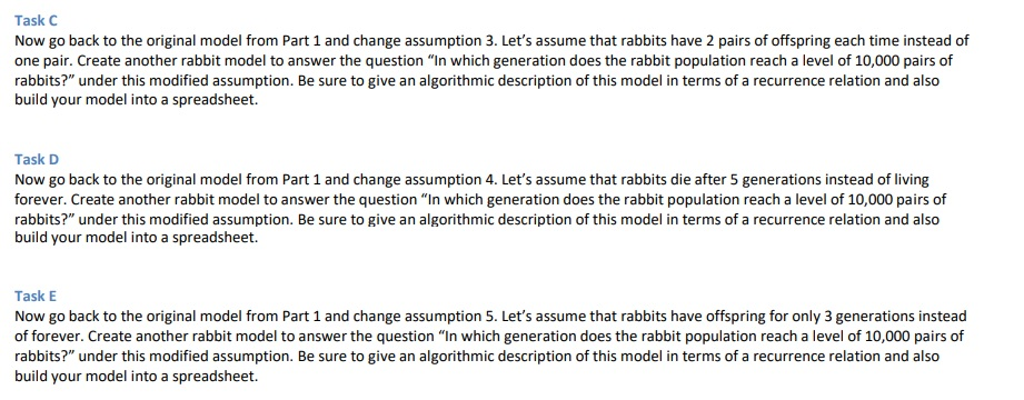 These questions are regarding Fibonacci's rabbit | Chegg.com