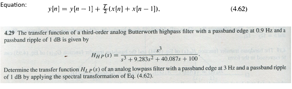 Solved Equation:y[n]=y[n-1]+T2(x[n]+x[n-1]),4.29 ﻿The | Chegg.com