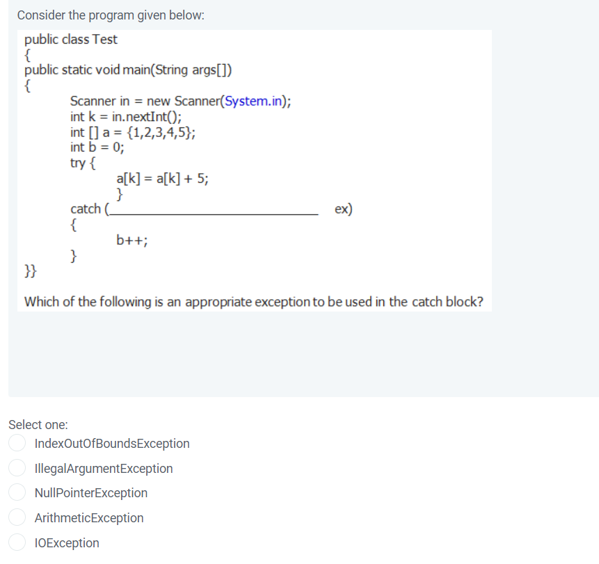 Solved Consider the program given below: public class Test { | Chegg.com