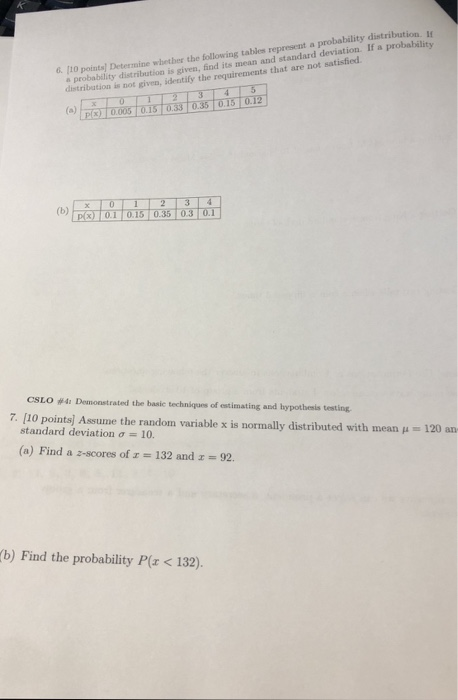 Solved 6. 10 points) Determine whether the following tables | Chegg.com