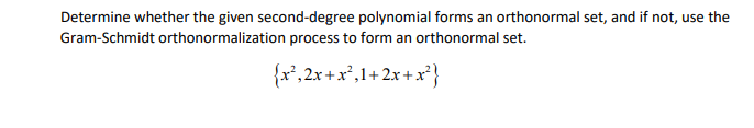 Determine whether the given second-degree polynomial | Chegg.com