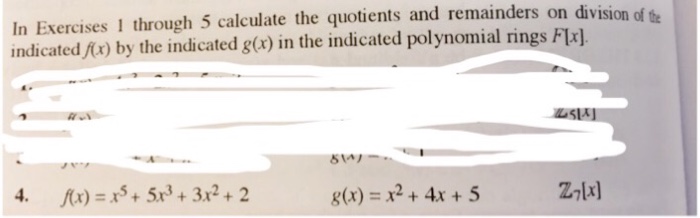 Solved In Exercises 1 through 5 calculate the quotients and | Chegg.com