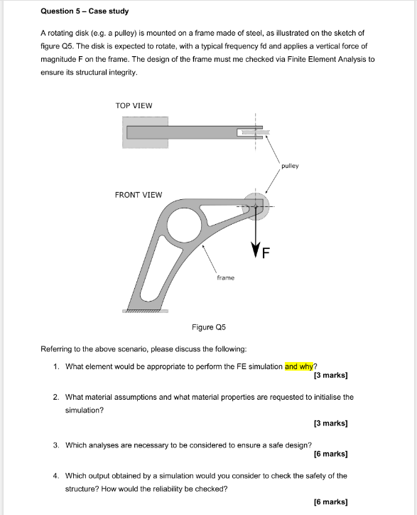 Solved Question 5 - Case study A rotating disk (e.g. a | Chegg.com