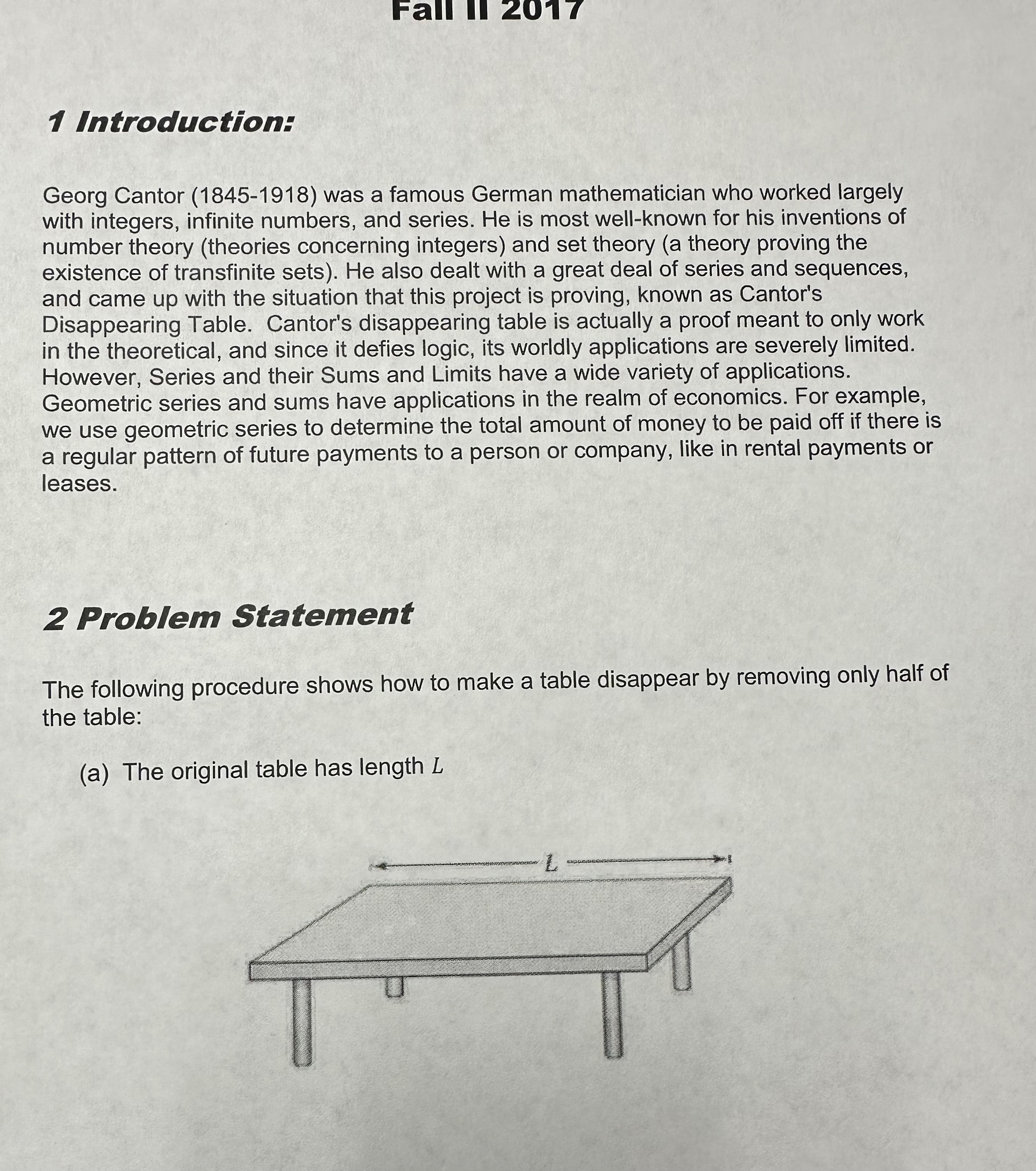Solved 1 Introduction: Georg Cantor (1845-1918) was a famous | Chegg.com