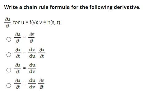 Solved Write a chain rule formula for the following | Chegg.com