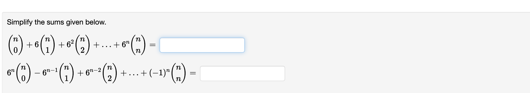 Solved Simplify the sums given below. | Chegg.com