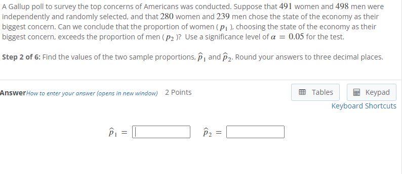 Solved A Gallup poll to survey the top concerns of Americans | Chegg.com