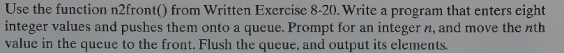 Solved Use the function n2 ﻿front() ﻿from Written Exercise | Chegg.com