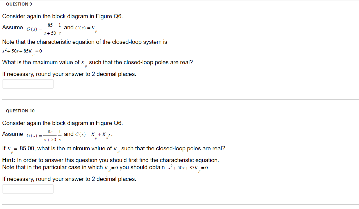 Solved Consider the block diagram of a control system in | Chegg.com
