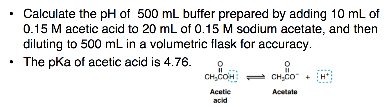 Solved Calculate the pH of 500 mL buffer prepared by adding | Chegg.com