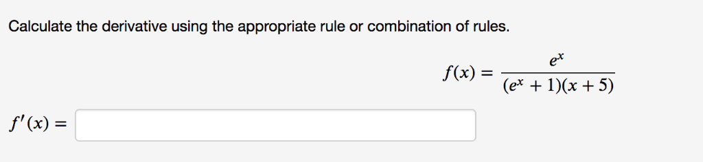 Solved Calculate the derivative using the appropriate rule | Chegg.com