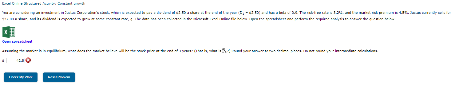Solved Open spreadsheet | Chegg.com