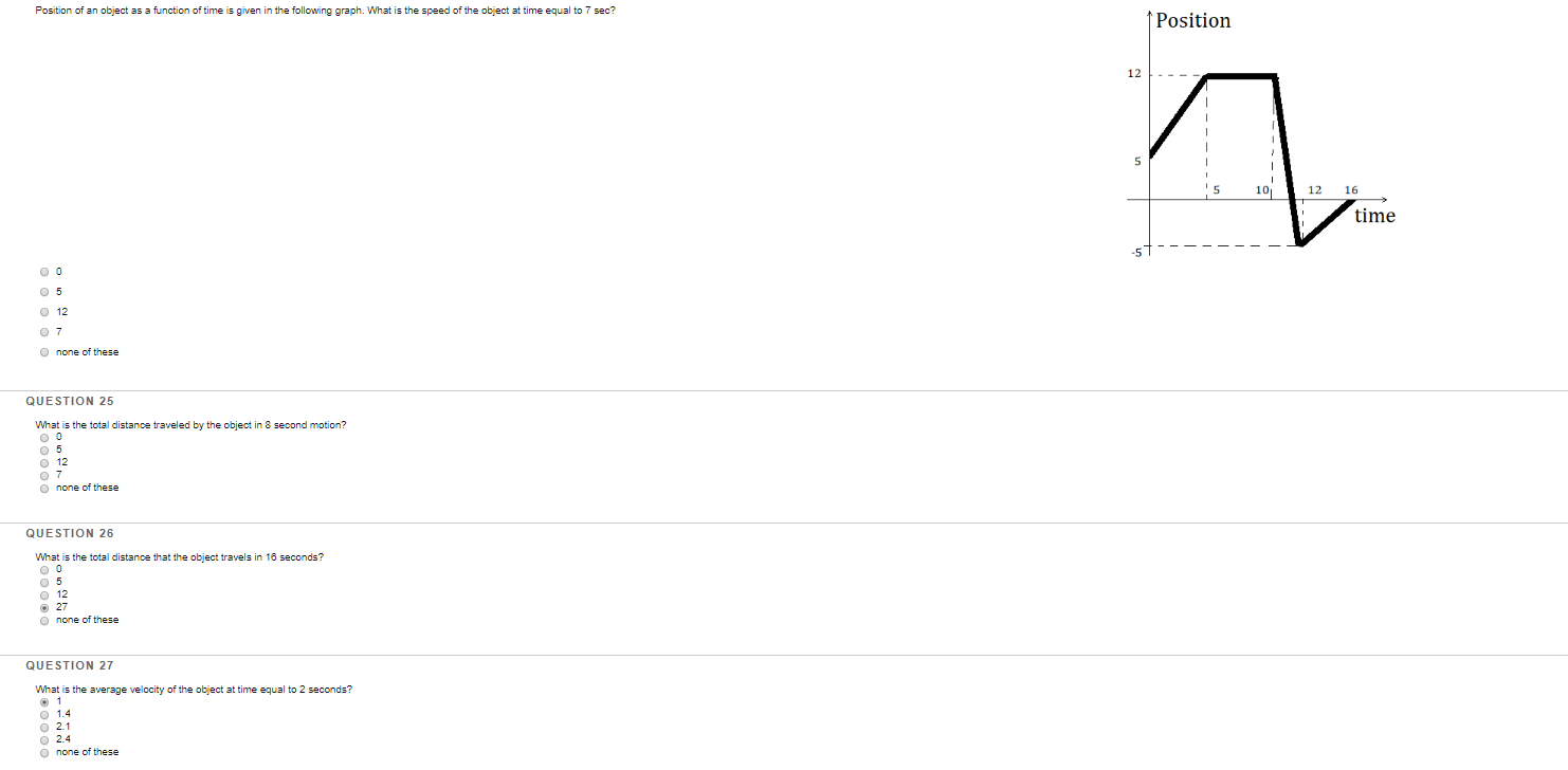 Solved Position of an object as a function of time is given | Chegg.com
