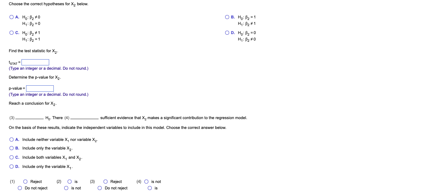 Solved adequacy. Use the accompanying multiple linear | Chegg.com