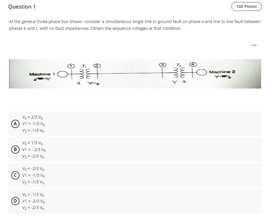 Solved At the general three-phase bus shown, consider a | Chegg.com