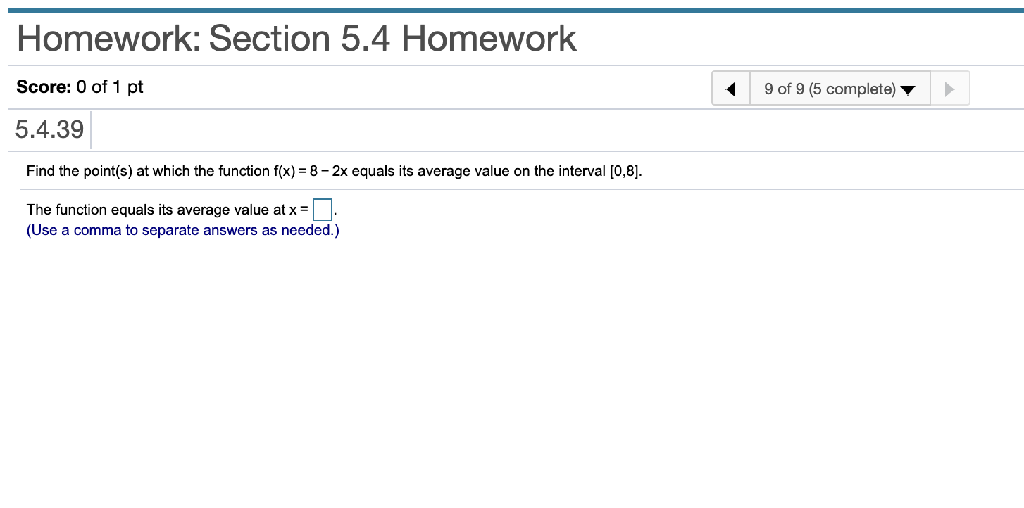 Solved Homework Section 5 4 Homework Score 0 Of 1 Pt 9 Of
