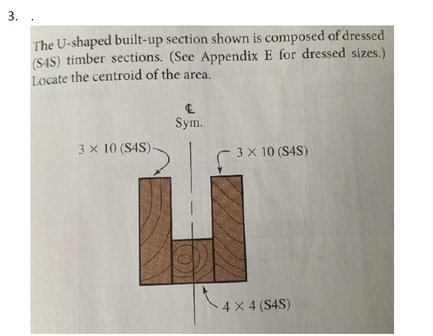 Solved 3.. The U-shaped built-up section shown is composed | Chegg.com