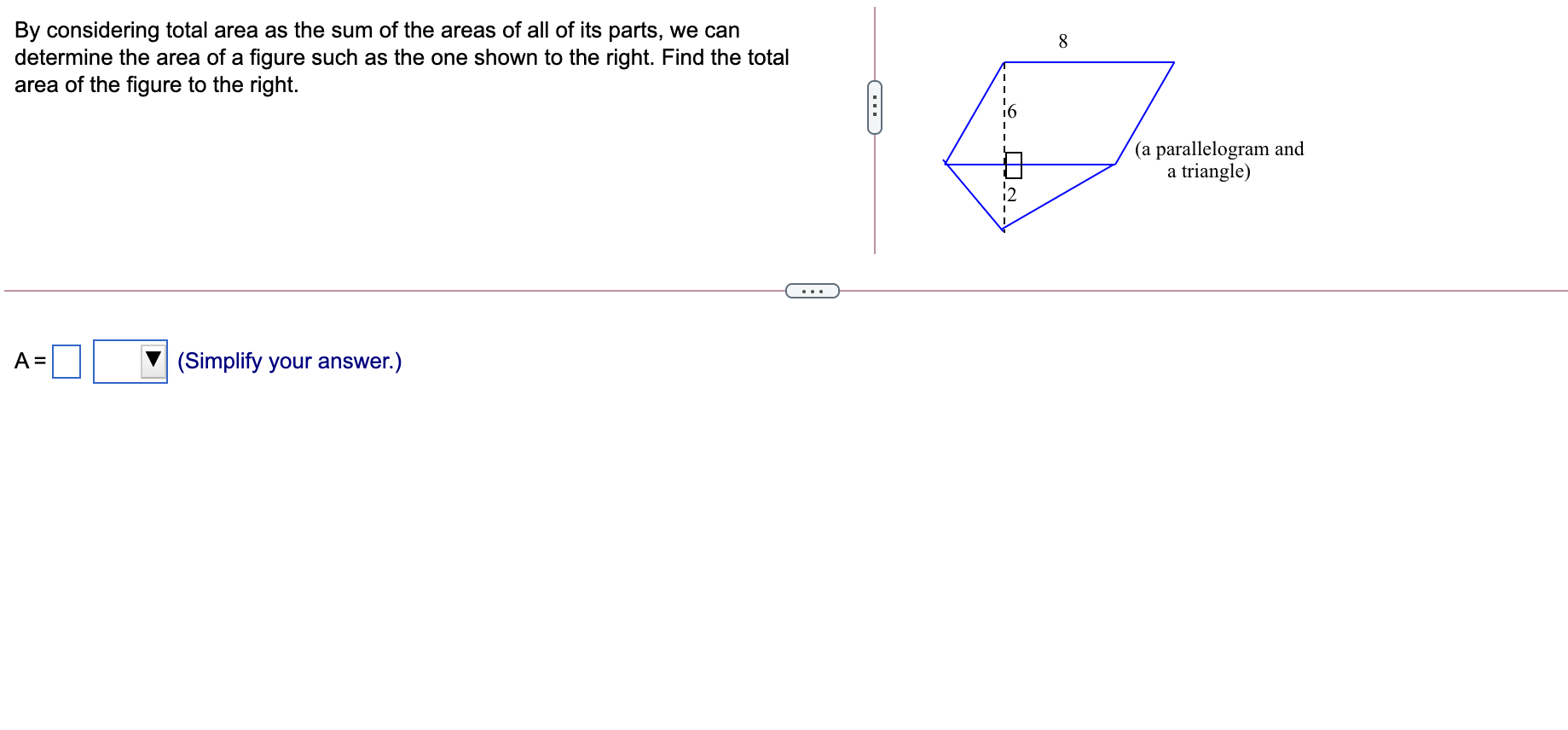 Solved 8 By considering total area as the sum of the areas | Chegg.com