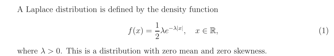 Solved A Laplace distribution is defined by the density | Chegg.com