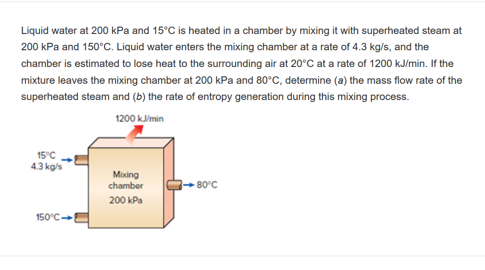 Solved Liquid water at 200 kPa and 15°C is heated in a | Chegg.com Solved Liquid water at 200 kPa and 15°C is heated in a | Chegg.com