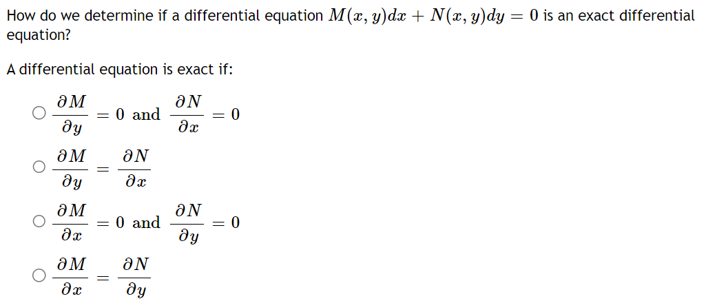 Solved How do we determine if a differential equation | Chegg.com
